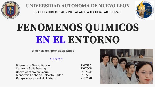 Evidencia FQE EQ 1. E1 | Genially