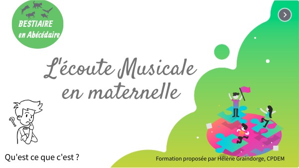 Bestiaire maternelle- écoute | Genially