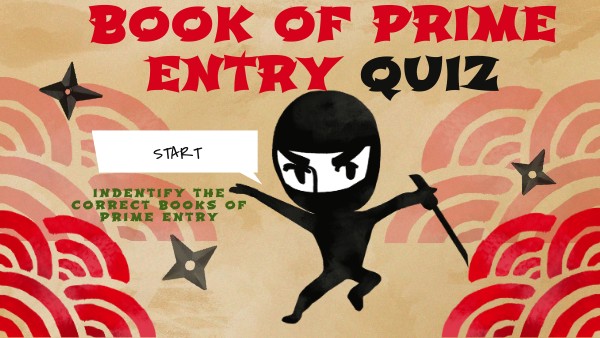 QUIZ: Books of Prime Entry | Genially