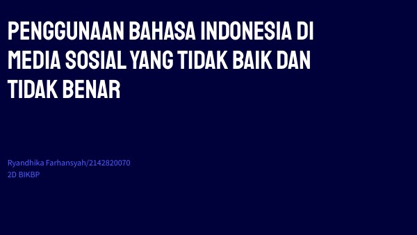 BASIC DARK PRESENTATION