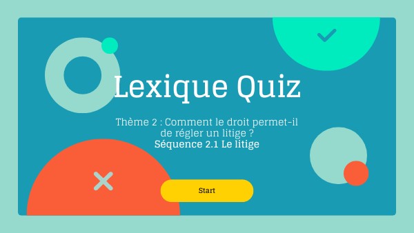 LEXIQUE 2.1 DROIT