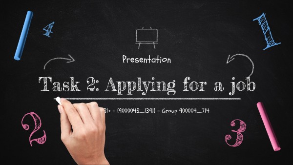 Task 2: Applying for a job GROUP 900004_714