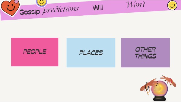 2º Gossip predictions will won't