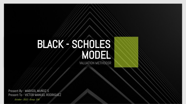 BLACK - SCHOLES MODEL