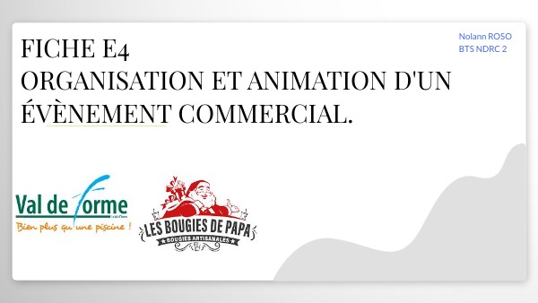 Fiche E4 Organisation et Animation | Genially