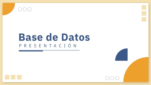 Presentacion Interactiva Base de datos A1.1 | Genially