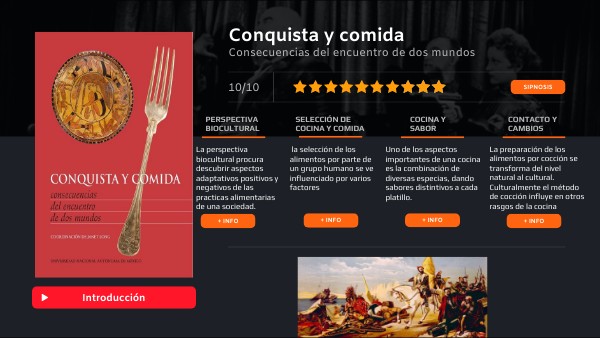 RESEÑA conquista y comida
