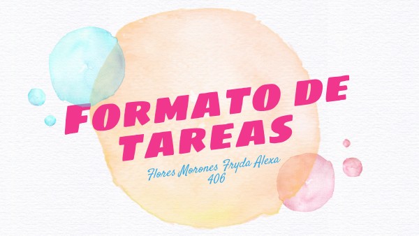 Formato de tareas