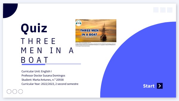 Quizz about the book: "Three Men in a boat"