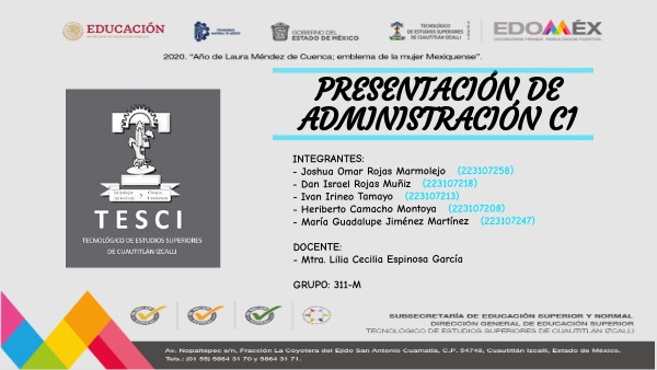 PRESENTACIÓN DE ADMINISTRACIÓN C1 | Genially