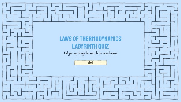 LAWS OF THERMODYNAMICS: LABYRINTH QUIZ | Genially