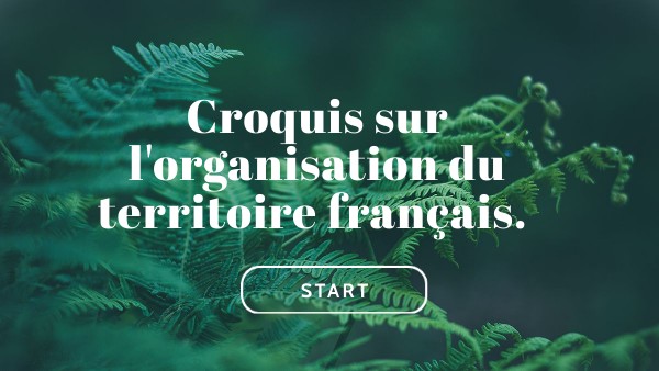 Croquis sur l'organisation spatiale du territoire français