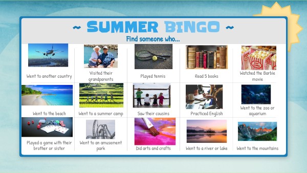 Summer Bingo | Genially
