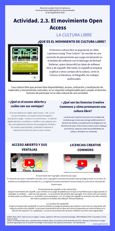 INFOGRAFÍA CULTURA LIBRE | Genially