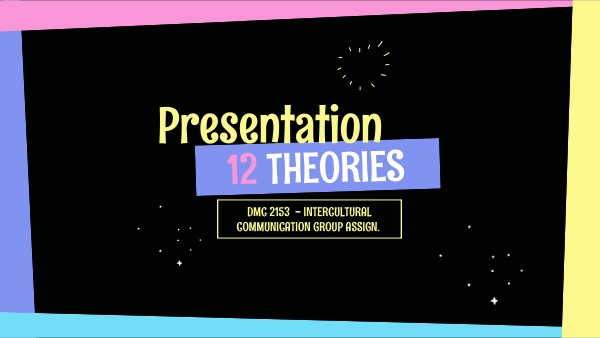 12 THEORIES (DMC 2153) GROUP | Genially