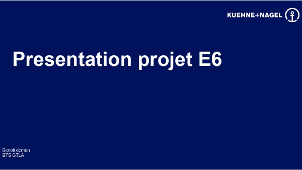 presentation projet E6 appel d'offre | Genially