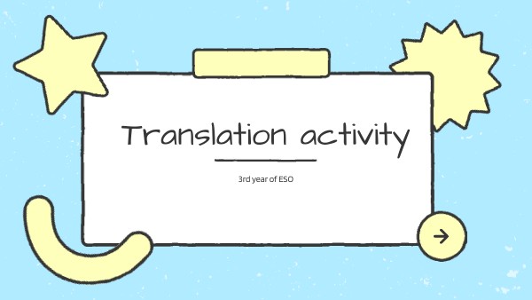 Translation Activity 3ESO