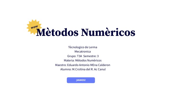 Métodos numéricos | Genially