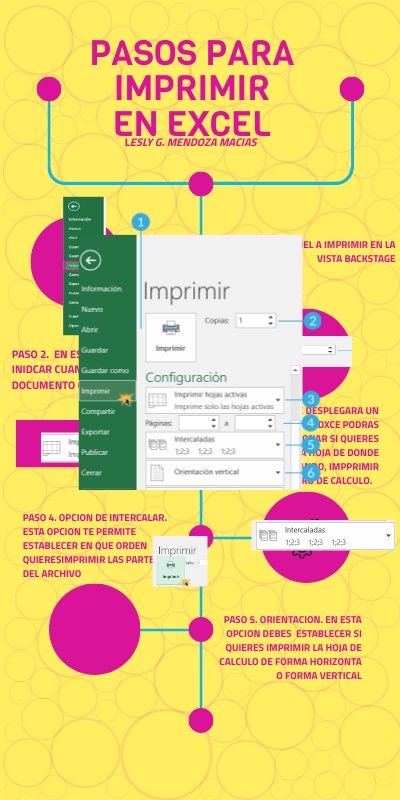 Infografía de Imprimir en Excel | Genially