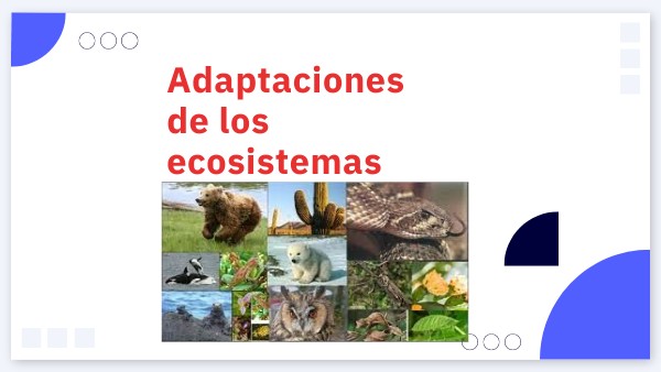 Adaptaciones a los ecosistemas | Genially