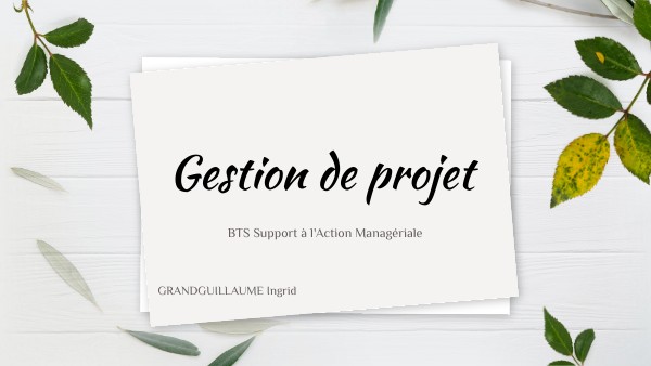 Gestion de projet | Genially