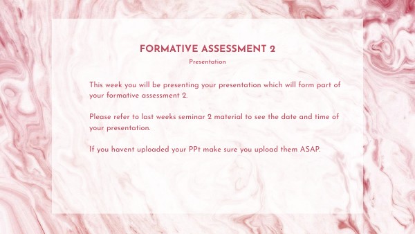 Formative assessment 2