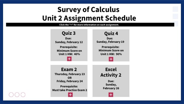 Unit 2 Assignment Schedule - Group B | Genially