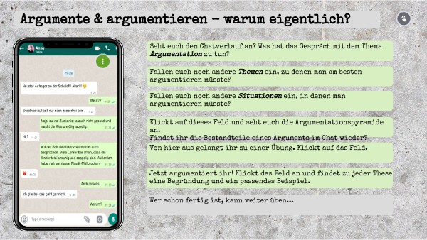 Der Aufbau eines Arguments