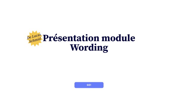 module Wording | Genially