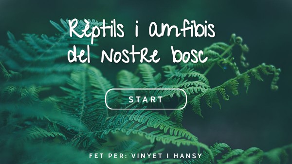 Animals del nostre bosc o riu