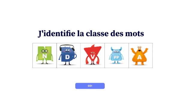 J'identifie la classe des mots CE1 (MHF) | Genially