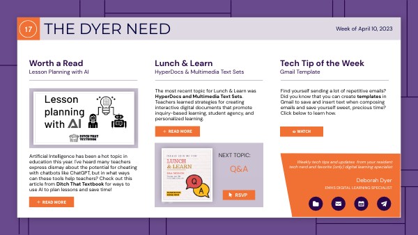 The Dyer Need - Volume 1, Issue 17 | Genially