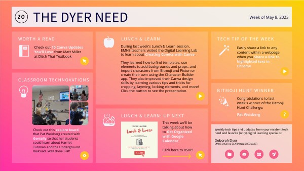 The Dyer Need - Volume 1, Issue 20 | Genially