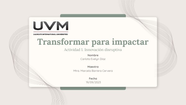 A1. Transformar para impactar | Genially