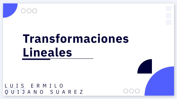 Transformaciones lineales