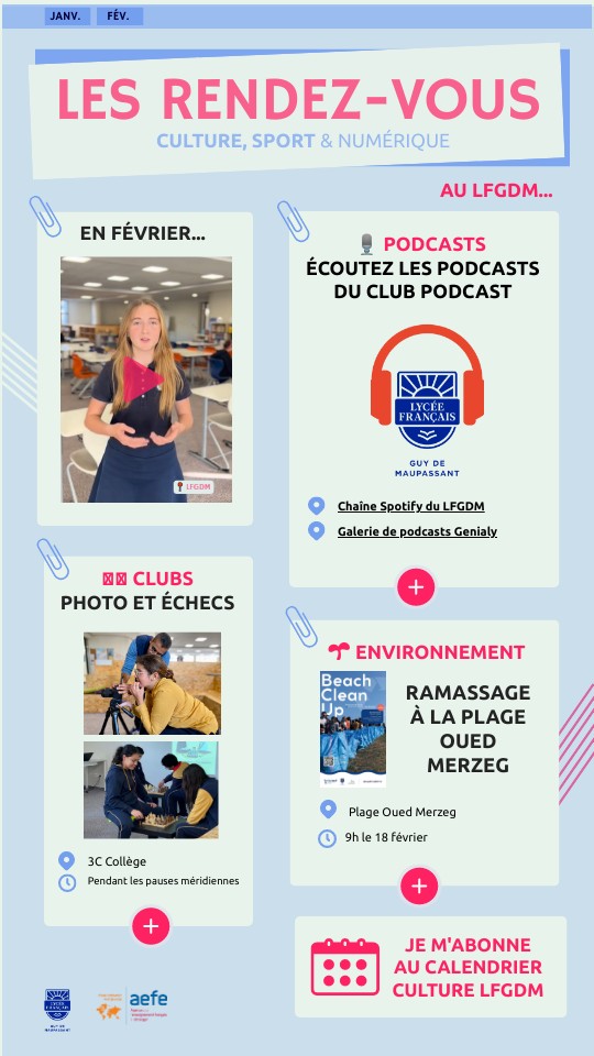 LES RDV CULTURE, SPORT & NUMERIQUE DU LFGDM