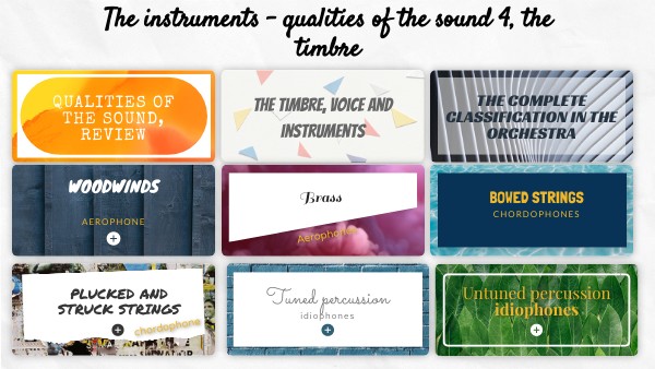 1º SE - Timbre, the instruments | Genially