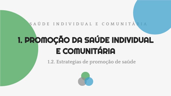 1.2. Estratégias de promoção da saúde