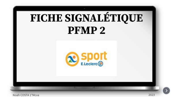 Copie - Fiche Signalétique PFMP 2 | Genially