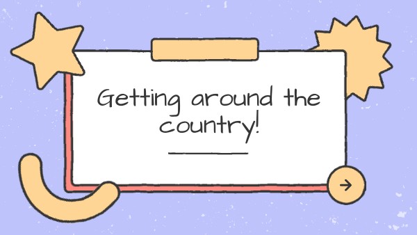 GETTING AROUND THE COUNTRY!