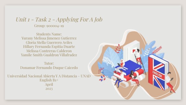 Unit 1 - Task 2 - Applying For A Job