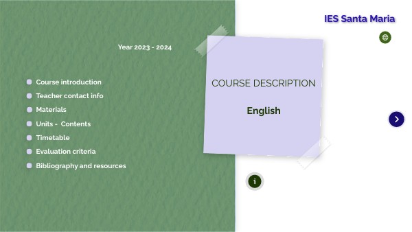 English Course presentation FPB | Genially