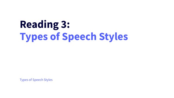Types of Speech | Genially