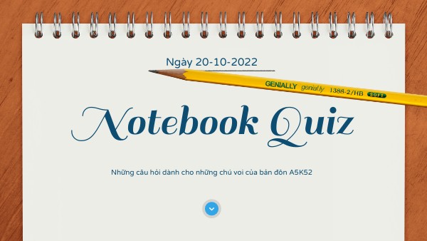 NOTEBOOK QUIZ | Genially