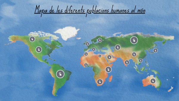 Mapa poblacions humanes al món | Genially