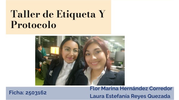 Taller de Etiqueta Y Protocolo | Genially