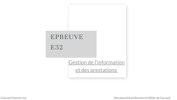 Copie - Epreuve E32 | Genially