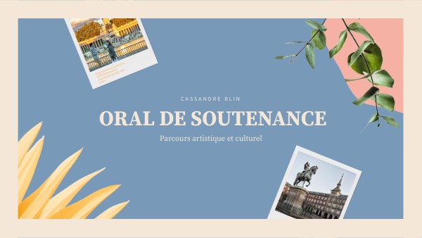 oral de soutenance | Genially