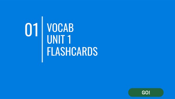 Sadlier Level F Unit 1 Vocabulary | Genially