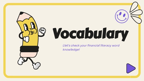 Financial Literacy Vocabulary | Genially